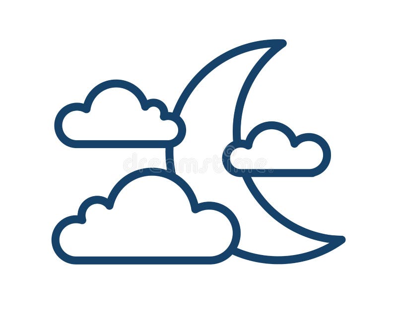 Simple Weather Icon with Full Moon with Craters in Foggy Sky. Symbol of ...