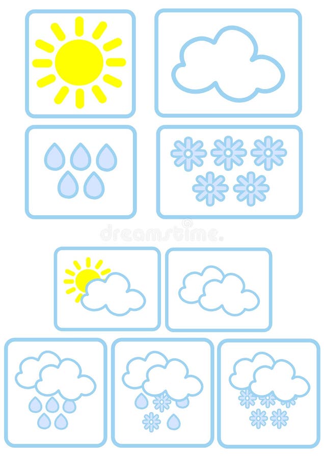 Simple Set of weather Related Vector Line Icons. Contains Such Icons as ...