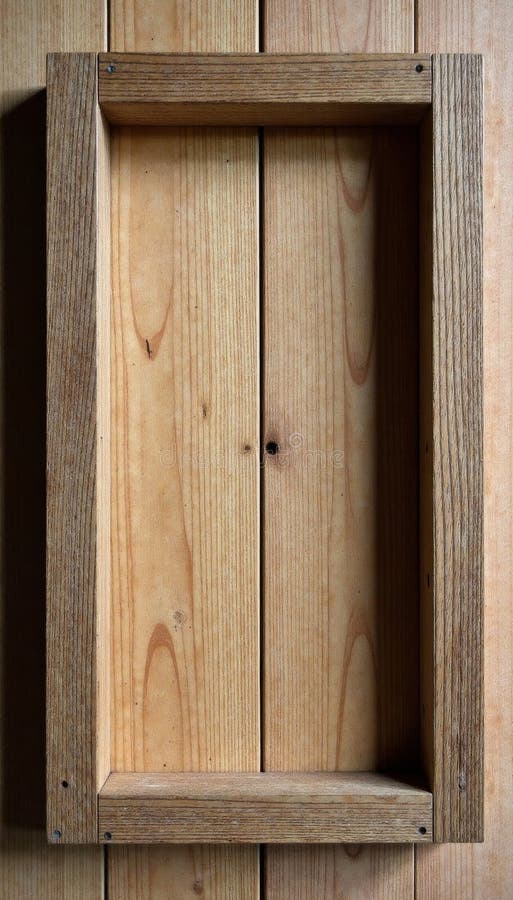 Simple Weathered Wooden Frame, Rectangular Shape, Border, Blank Frame ...