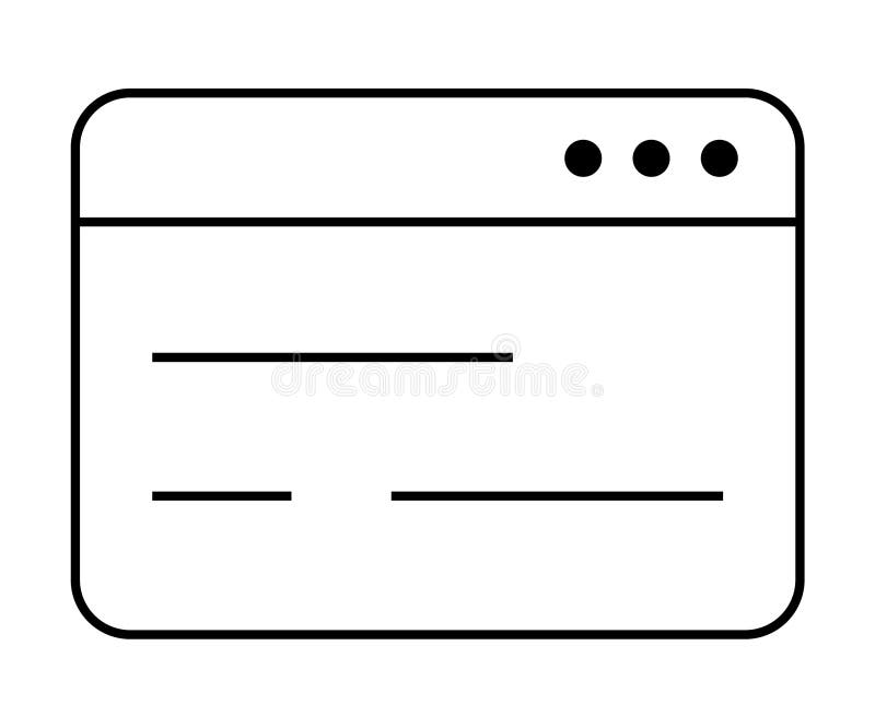 Simple Web Browser Window with Minimal Design Ideal for Digital and ...