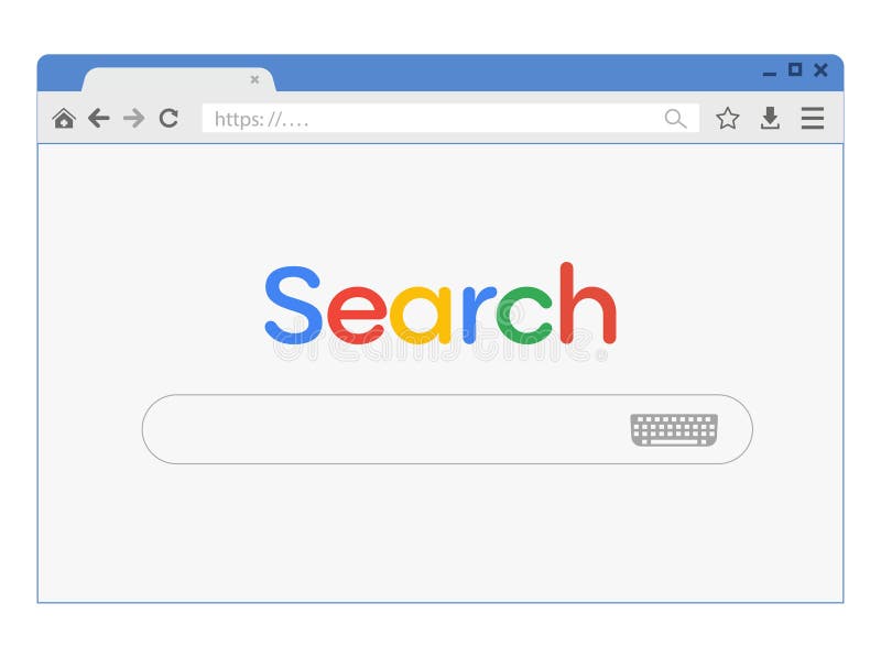 Simple Web Browser Window To Search. Browser Search. Flat Vector Stock ...