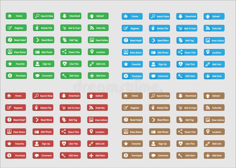 Simple Web Button stock vector. Illustration of icon - 47398064