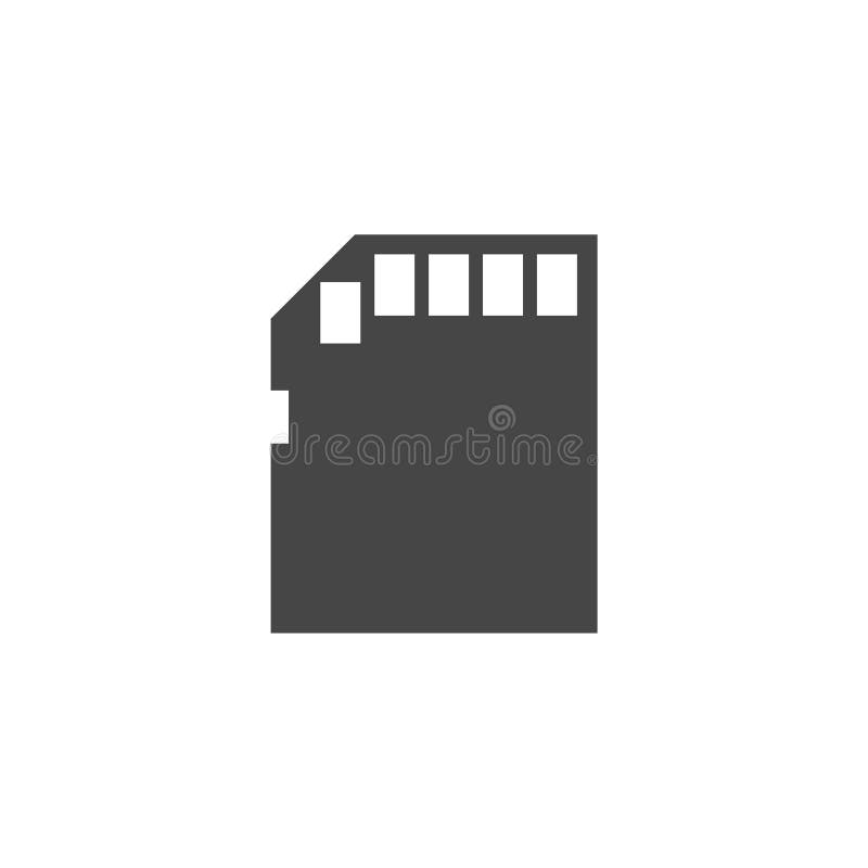 Simple Web Icon in Vector: Compact Memory Card Stock Vector ...