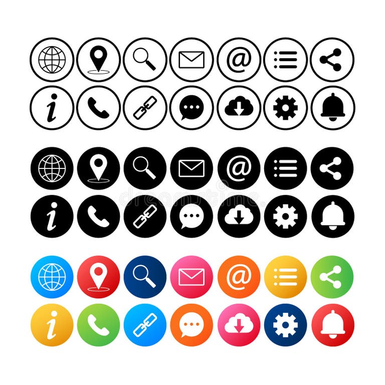 Simple Web Icons Set. Universal Web Icon To Use in Web and Mobile UI ...