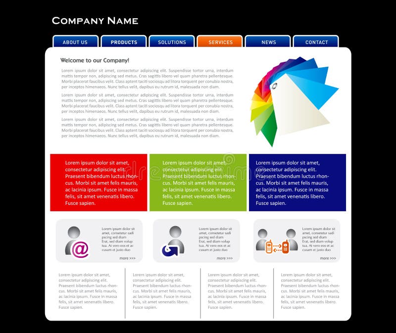 Simple website template stock vector. Illustration of container - 31030061