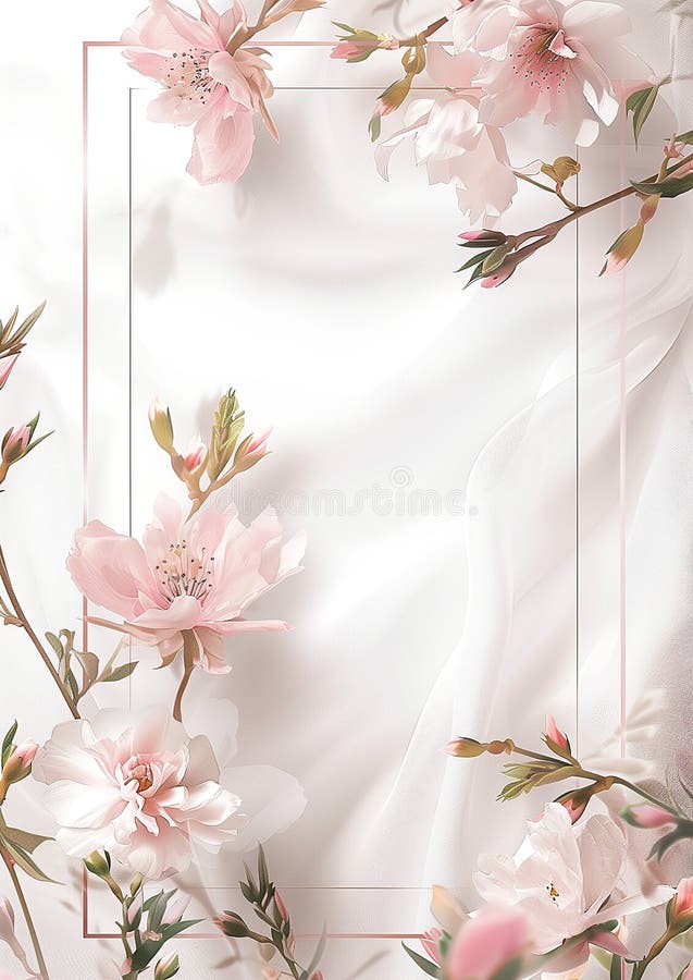 Simple Wedding Theme Frame Translucent Center. Generate AI Stock ...