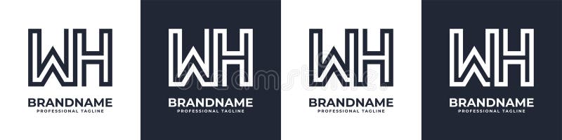 Simple WH Monogram Logo, Suitable for Any Business with WH or HW ...