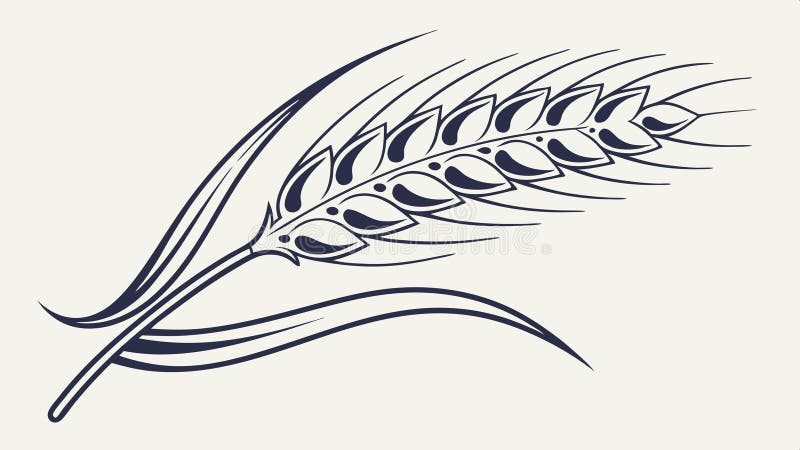 Simple Wheat Stalk, Minimalist Grain, Basic Harvest, and Clean ...