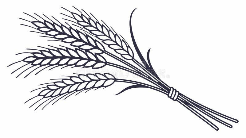 Simple Wheat Stalks Illustration, Vector Design Generative AI Stock ...