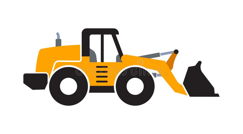 Simple Wheel Loader Earthmover Digger Icon Stock Illustration ...