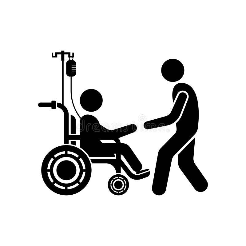 Simple Wheelchair Symbol Icon,illustration Design Template Stock Vector ...