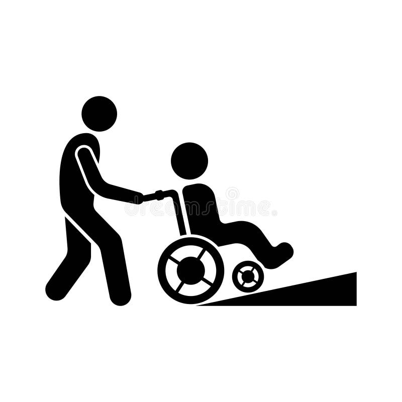 Simple Wheelchair Symbol Icon,illustration Design Template Stock Vector ...