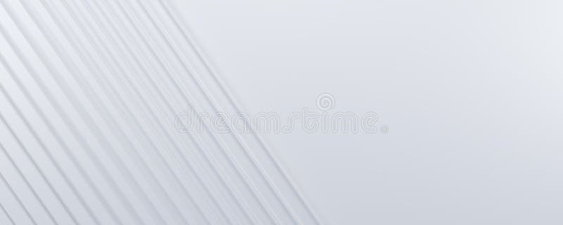 Simple White Abstract Background with Slanted Stripes at Left. 3d ...