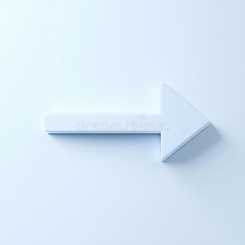 Directional Arrow Pointing Right on a Soft Blue Background with ...