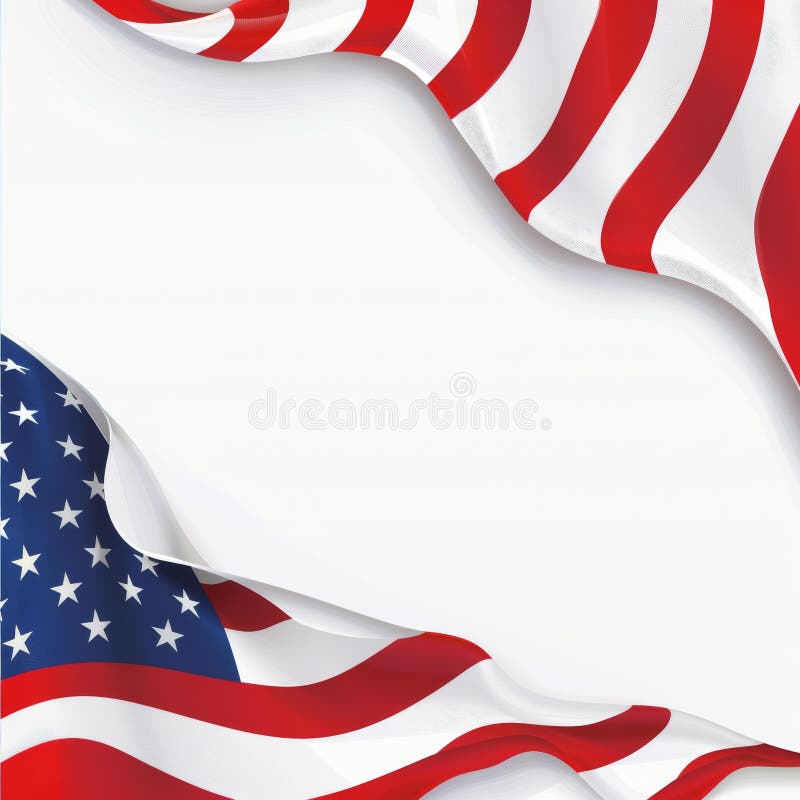 Simple White Background with Subtle Flag Details for Patriot Day. Stock ...