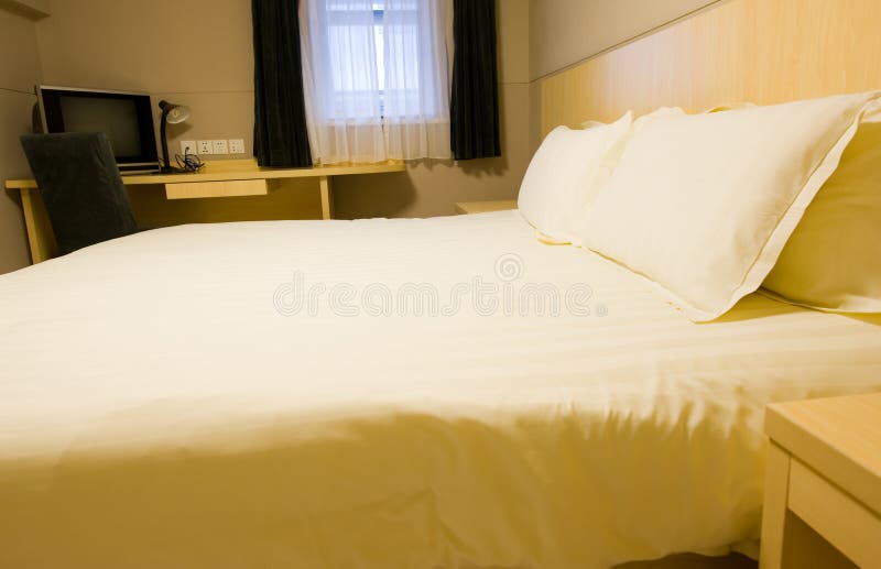 Simple white bed stock image. Image of rest, relax, home - 17293209
