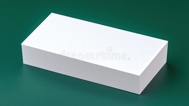 Simple White Blank Box on Green Background for Product Display Stock ...