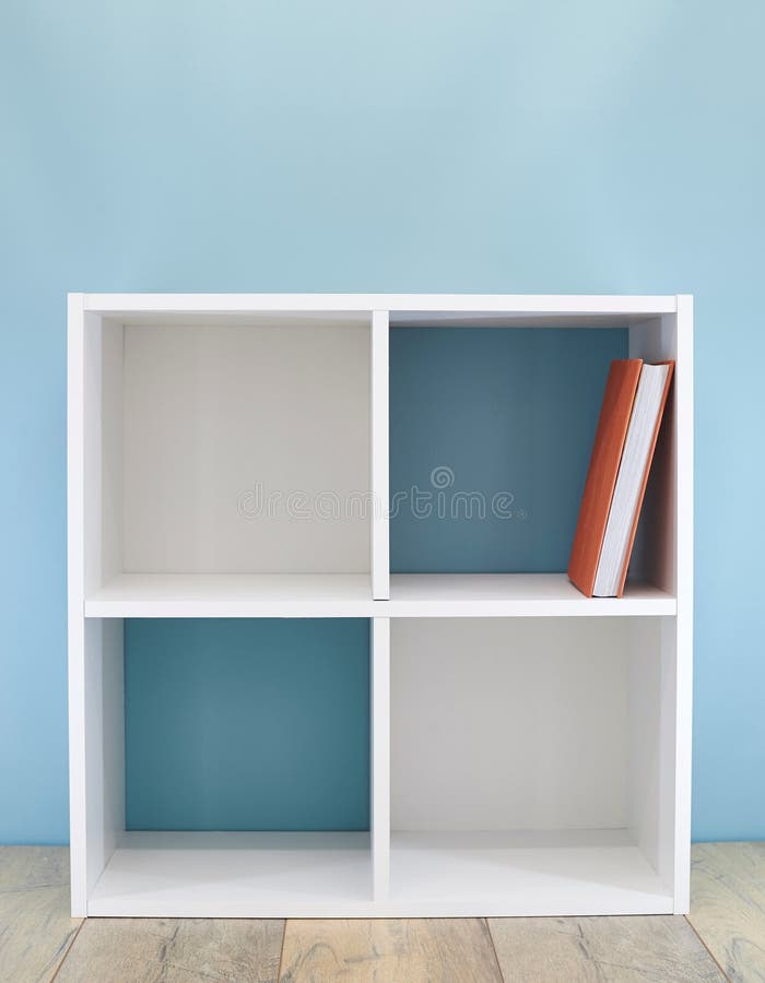 Simple White Book Case stock photo. Image of searching - 62339704