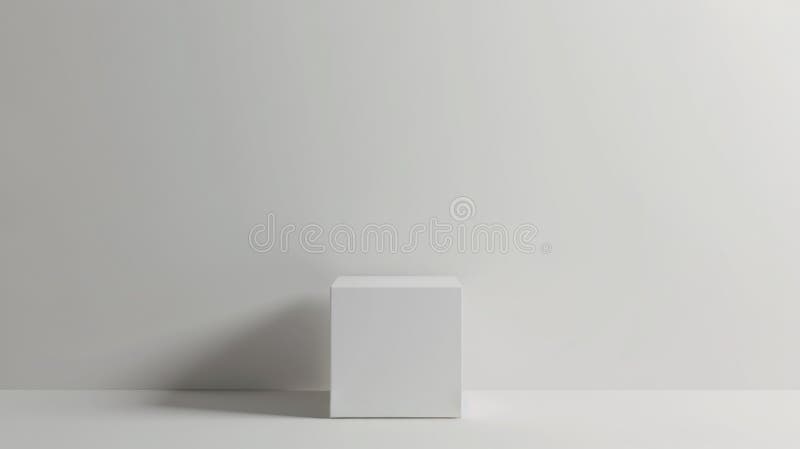 A Simple White Box on a Clean White Surface. Perfect for Product ...