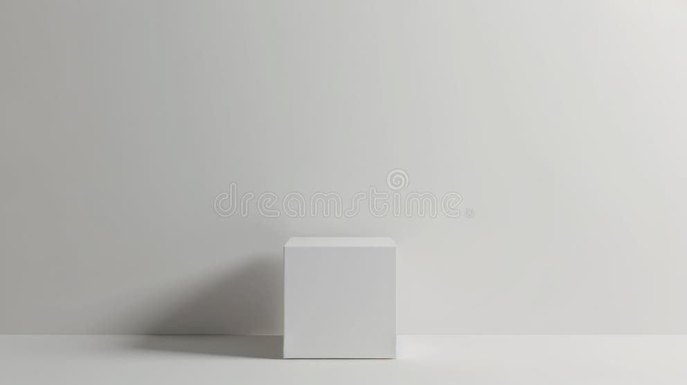 A Simple White Box on a Clean White Surface. Perfect for Product ...
