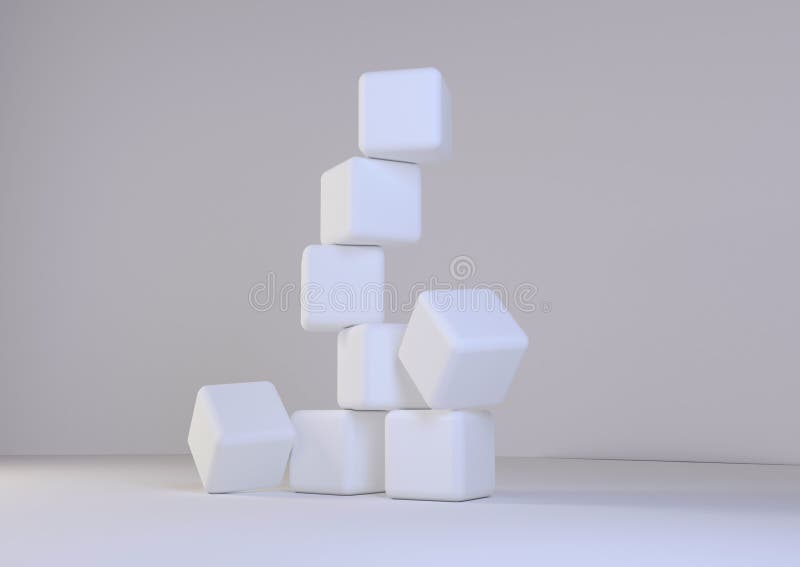 Simple Box Display 3d Design Stock Illustration - Illustration of ...