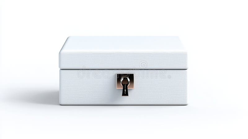 A Simple White Box with a Lock Perfect for Storage or Decoration ...