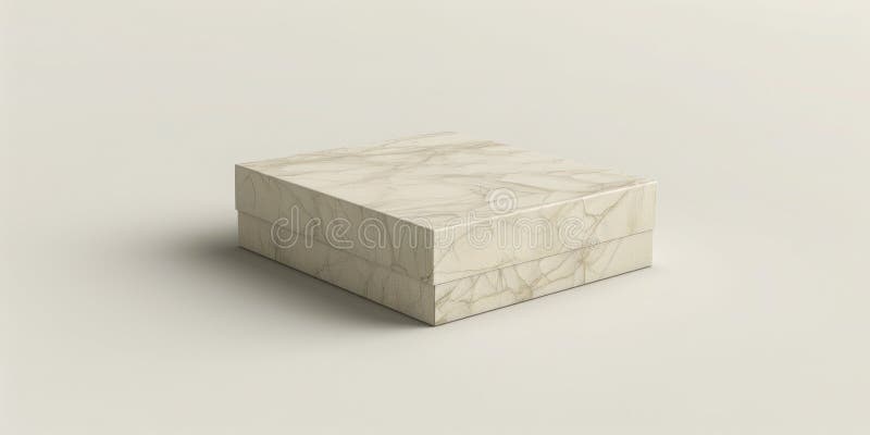 A Simple White Box Sitting on Top of a Table Stock Photo - Image of ...