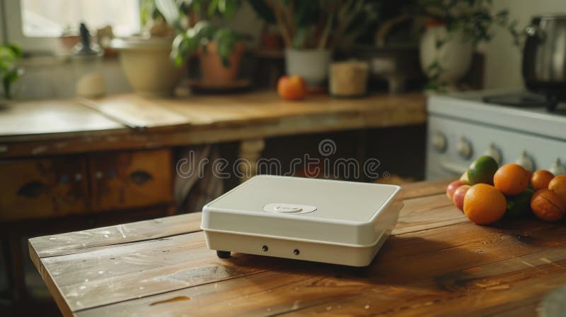 Simple White Box Sitting Top Wooden Table Stock Photos - Free & Royalty ...