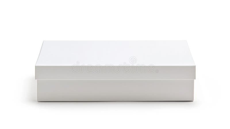 Simple White Box on a White Surface, Suitable for Product Mockups or ...