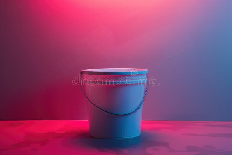 A Simple White Bucket Placed on a Table Stock Image - Image of simple ...