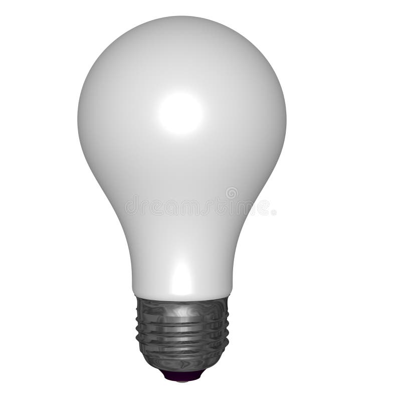 Simple White Bulb stock illustration. Illustration of power - 10520029