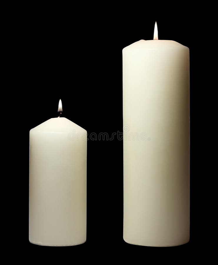Simple white candles stock image. Image of spirituality - 1674957