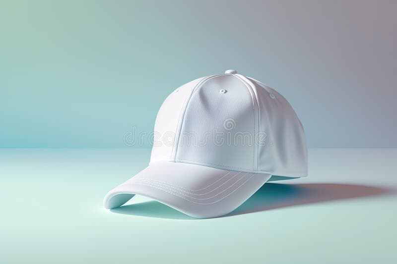 Simple White Cap Headwear Accessory, Isolated. Generative AI ...