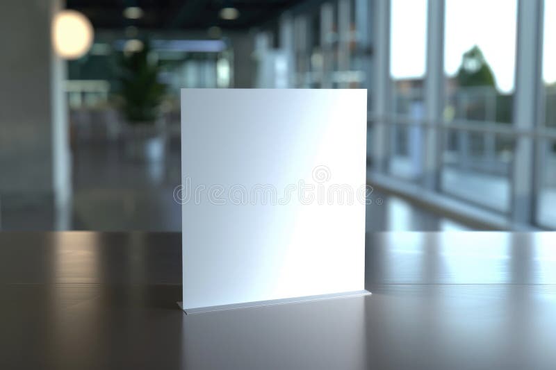A Simple White Card Placed on a Table with Nothing Else Around it Stock ...