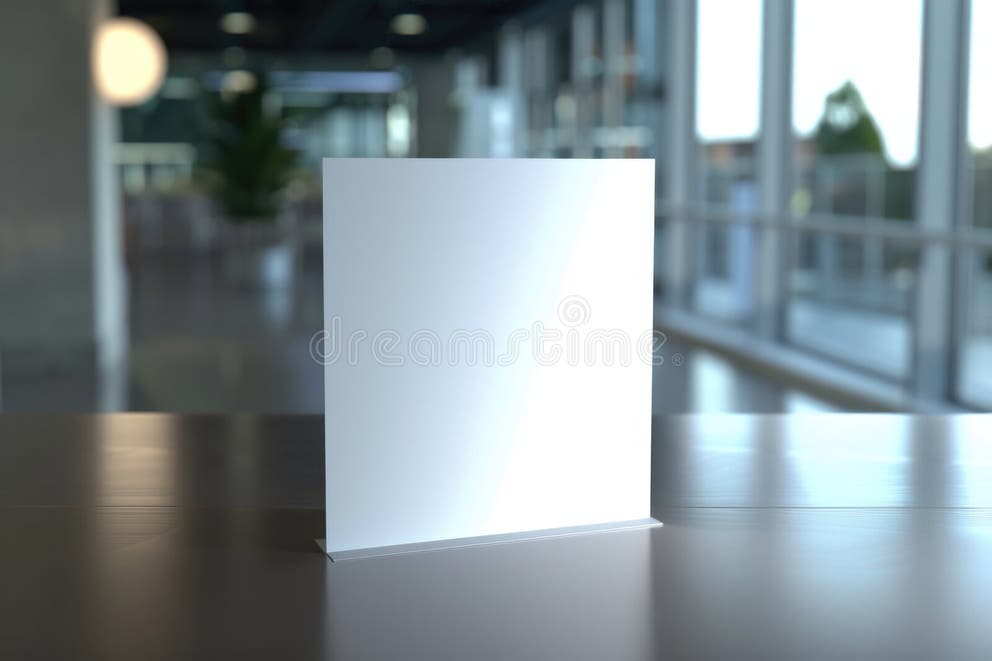 A Simple White Card Placed on a Table with Nothing Else Around it Stock ...