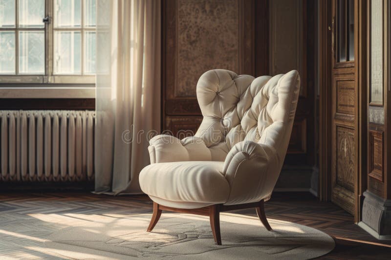 Simple White Chair Sits Next Window View Stock Photos - Free & Royalty ...