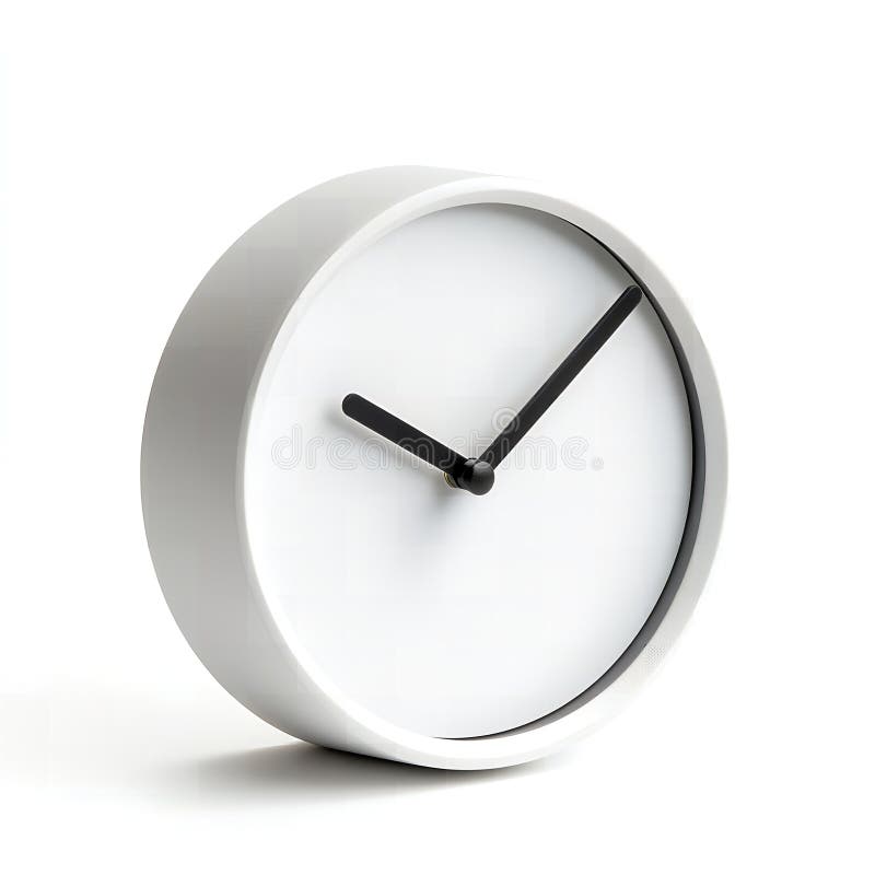 Simple White Clock Minimalist Design Home Decor Time Management Modern ...