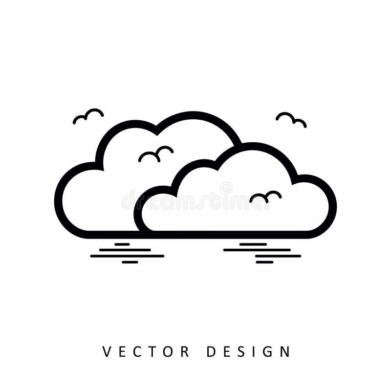 Simple White Cloud Vector Design AI Generated Stock Vector ...