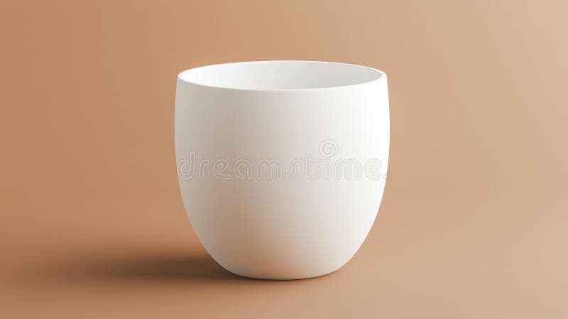 Simple White Coffee Cup Resting on a Minimalist Background Stock Image ...