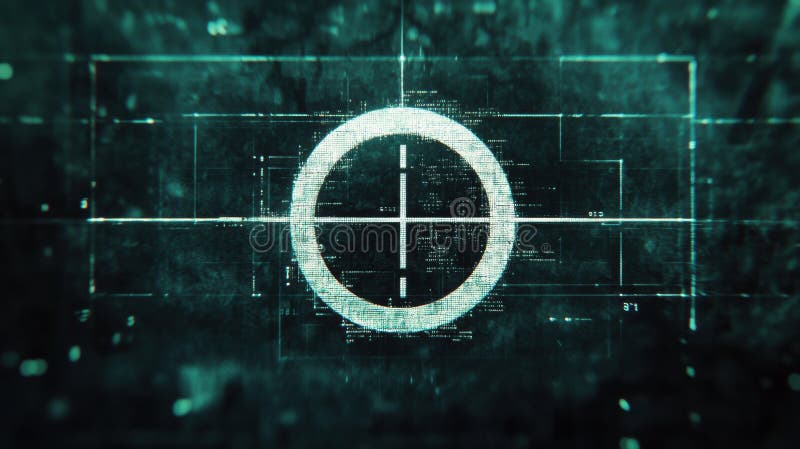 Simple White Computer Icon Centered on an Abstract Digital Background ...