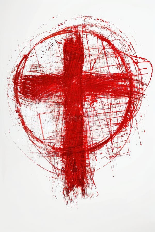 Simple White Cross on a Plain Background, Suitable for Use in Various ...