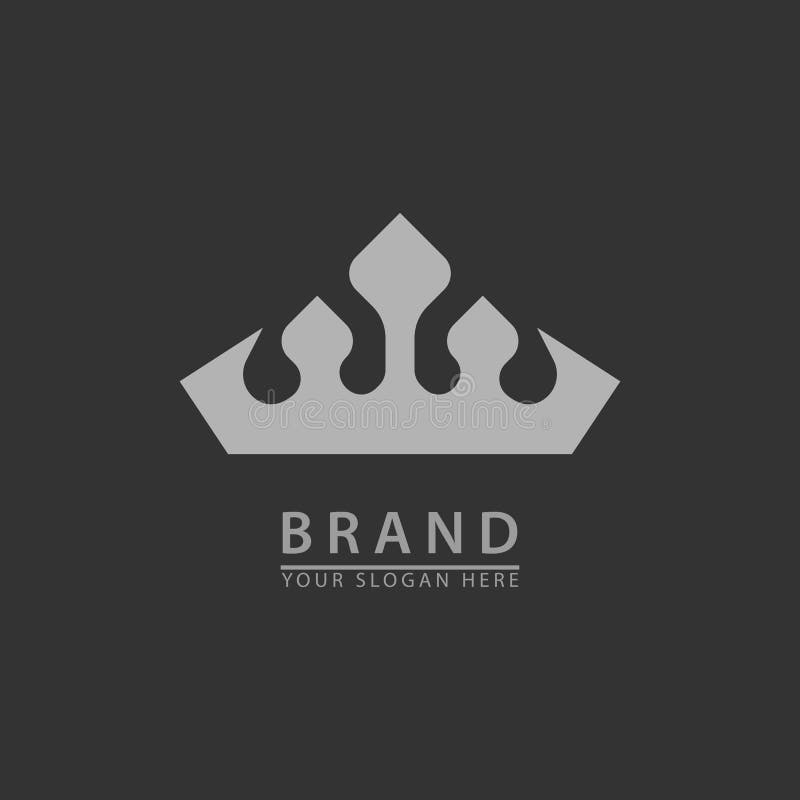 Simple White Crown Icon Logo Stock Vector - Illustration of abstract ...