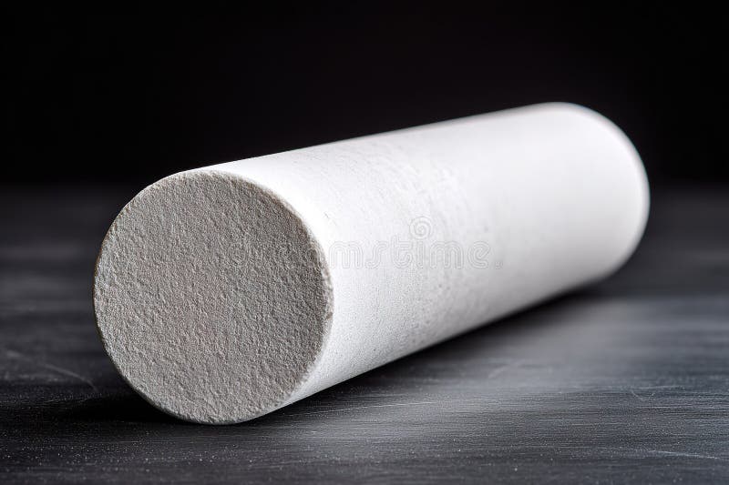 Simple White Cylindrical Object on a Dark Background Highlights Texture ...