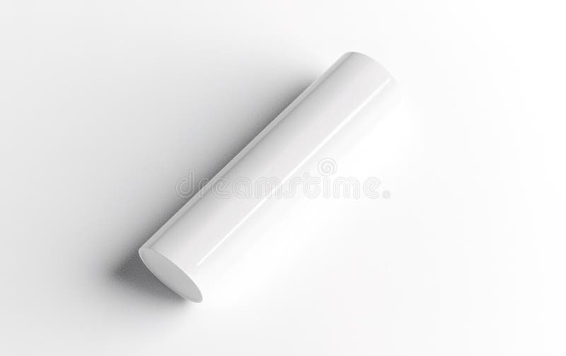 Simple White Cylindrical Object Resting on a Clean Surface, Displaying ...
