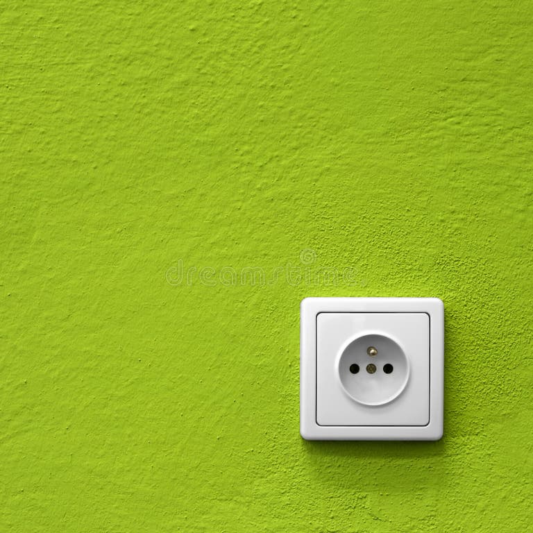 Green power socket stock image. Image of green, single - 29730375
