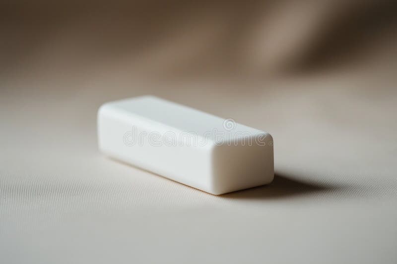 Simple White Eraser on Flat Surface for Correcting Marks Stock ...