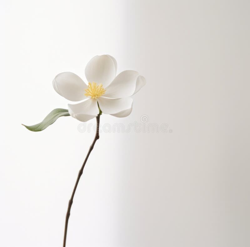 A Simple White Flower is Isolated Stock Photo - Image of nature ...
