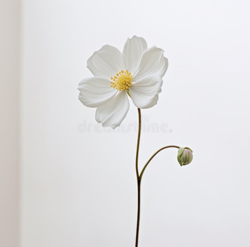 A Simple White Flower is Isolated Stock Image - Image of beauty, wild ...