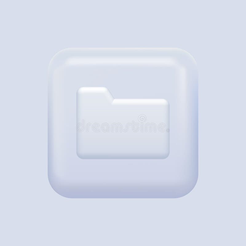Simple White Folder Icon stock vector. Illustration of icon - 235927357