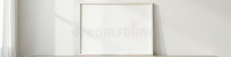 Simple White Frame, Clean Lines, Against Neutral Wall, Modern, Display ...